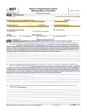 Fillable Online IRS-Form-8937-(stock-split).pdf Fax Email Print - pdfFiller