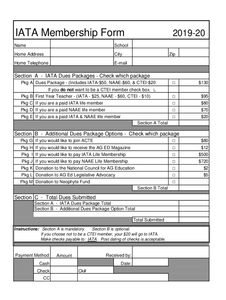 Fillable Online IATA Membership Form Fax Email Print - pdfFiller