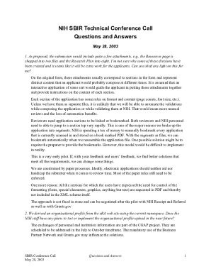 Fillable Online Questions for NIH Fax Email Print - pdfFiller