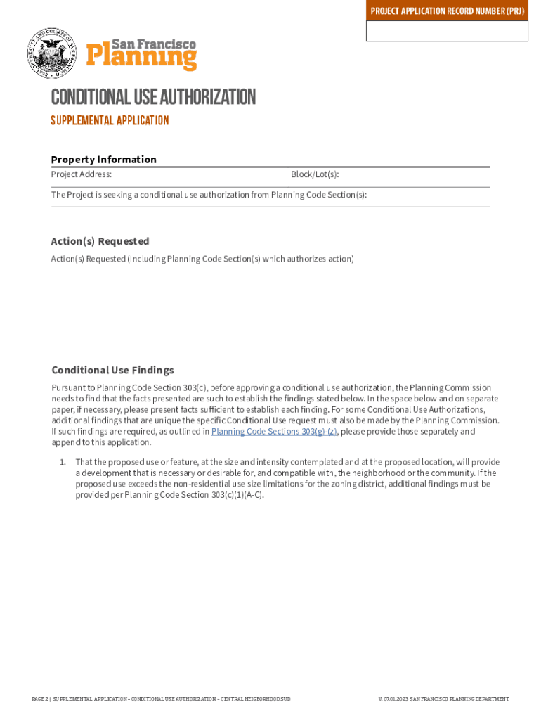 Fillable Online SF Planning: San Francisco Planning Fax Email Print ...