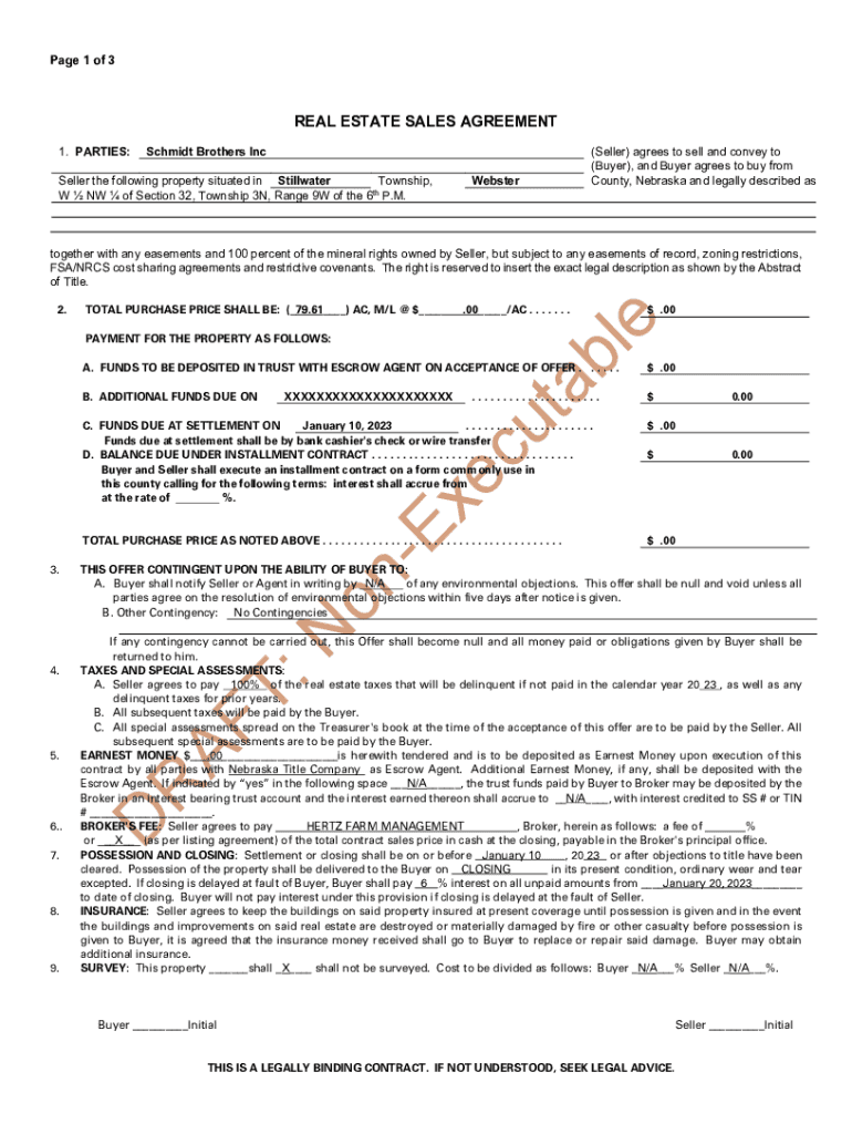 Fillable Online real estate sales agreement Fax Email Print - pdfFiller