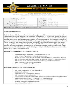 Fillable Online Job Title: Deputy Sheriff Fax Email Print - pdfFiller