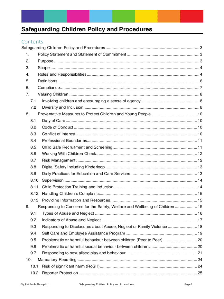 Fillable Online CHILD SAFEGUARDING TOOLKIT FOR BUSINESS Fax Email Print ...