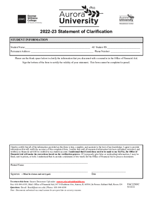 Fillable Online 2022-23 Statement of Clarification Fax Email Print ...