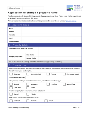 Fillable Online Property Description Change Request Form Fax Email ...