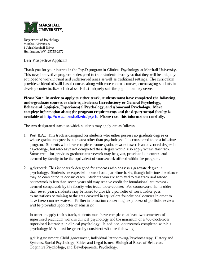 PsyD Additional Ination Request Doc Template | pdfFiller