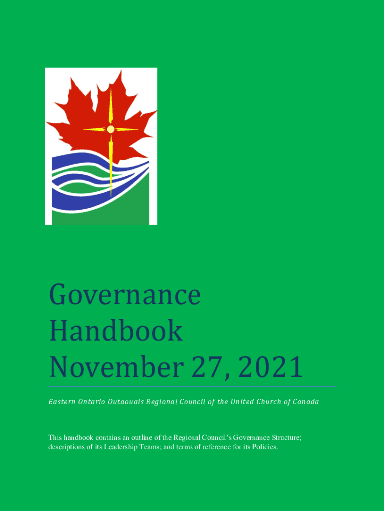 Fillable Online Governance Handbook: Policies and Terms of Reference ...