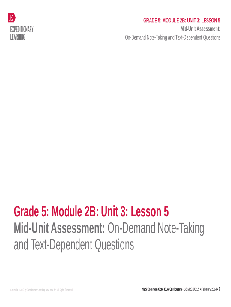 Grade 5: Module 2B: Unit 3: Lesson 5 Mid-Unit Assessment Doc Template ...