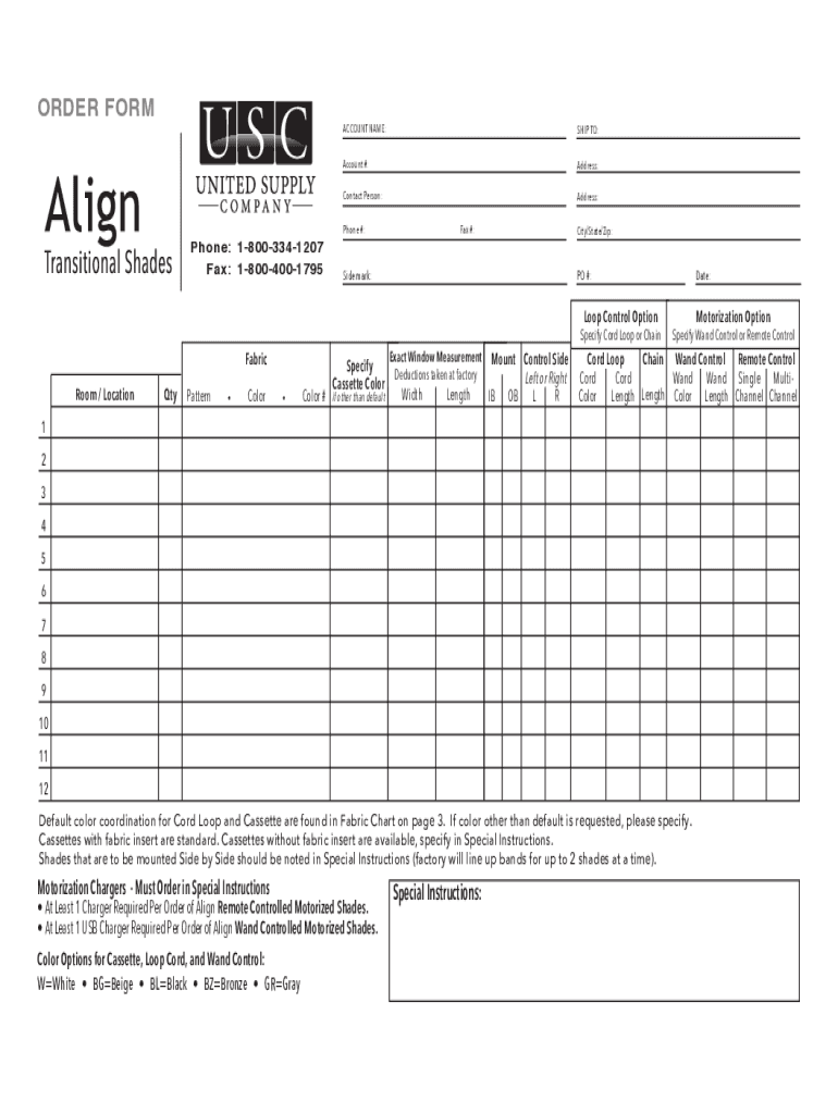 Fillable Online Align Order Form Fax Email Print - pdfFiller