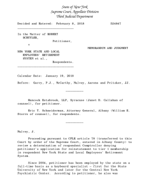 Fillable Online decisions courts state ny New York State Judicial Departments and Districts Fax ...