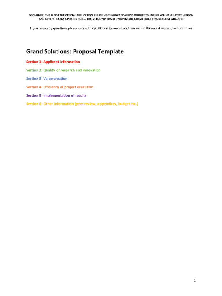 Fillable Online Grand Solutions: Proposal Template Fax Email Print - pdfFiller