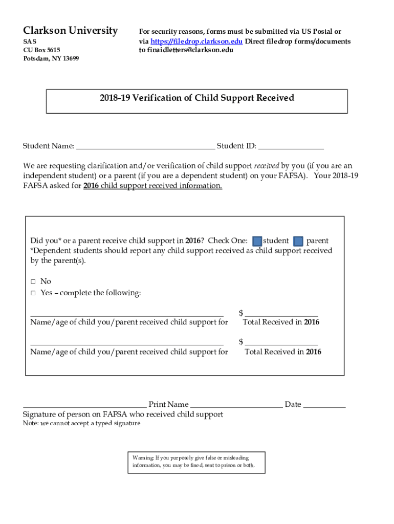 Fillable Online Clarkson University Fax Email Print - pdfFiller