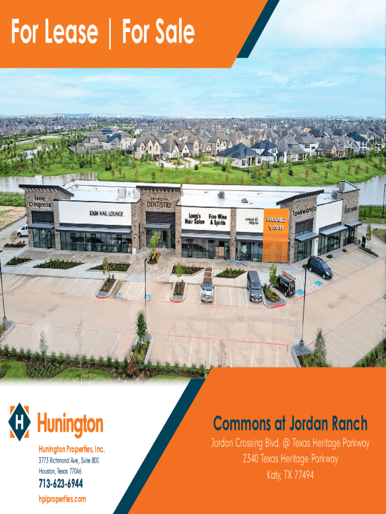 Fillable Online For Lease For Sale. Commons at Jordan Ranch. ... Fax ...