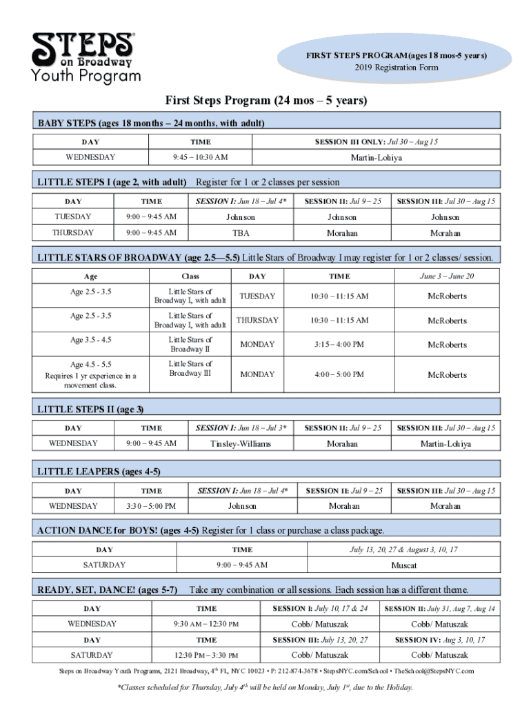 Fillable Online 2019 Summer FS Registration Form.docx Fax Email Print ...