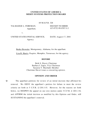 Fillable Online MSPB Form 185 (MSPB or ELM 650 Appeal Hearing) Fax ...
