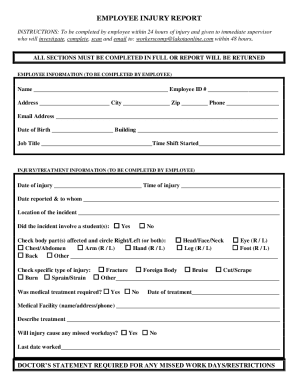 Fillable Online Workplace Injuries What to do When an Injury Happens ...