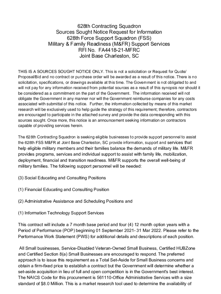 Fillable Online The Official Website of 628 FSS - United States Air ...