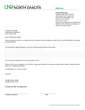 Transfer Offer Letter Template Doc Template | pdfFiller