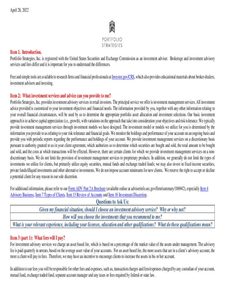 Fillable Online PSI Form CRS 2022 Final Fax Email Print - pdfFiller