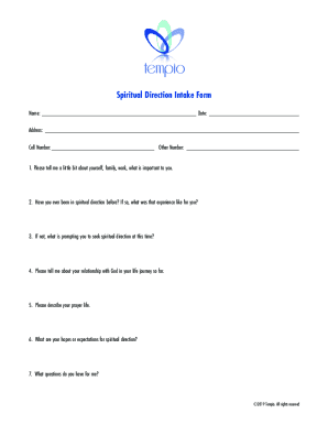 Fillable Online BIBLICAL GUIDANCE INTAKE FORM PERSONAL HISTORY ... Fax Email Print - pdfFiller