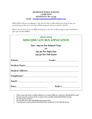 Fillable Online Bus Transportation Forms Fax Email Print - pdfFiller