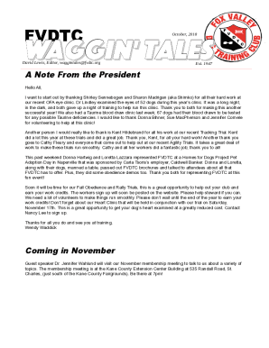 Fillable Online A Note From the President Fax Email Print - pdfFiller