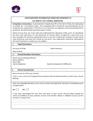 Fillable Online Supplementary Information Form (SIF) 2024-2025.docx Fax ...