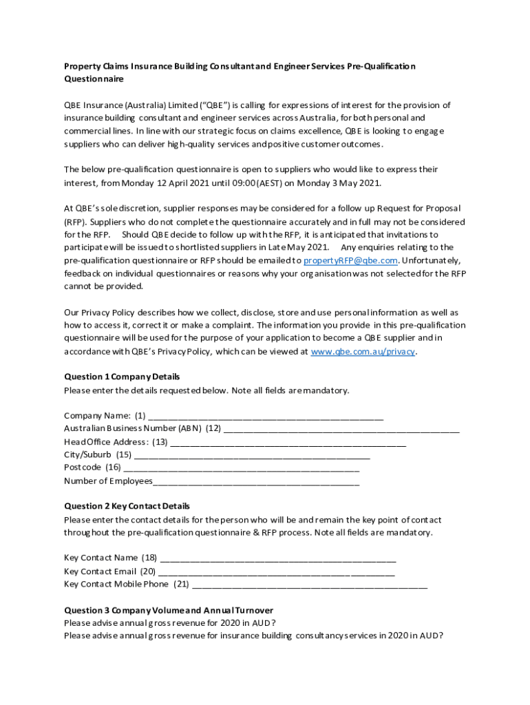 Fillable Online Property Claims Insurance Building Consultant and ...