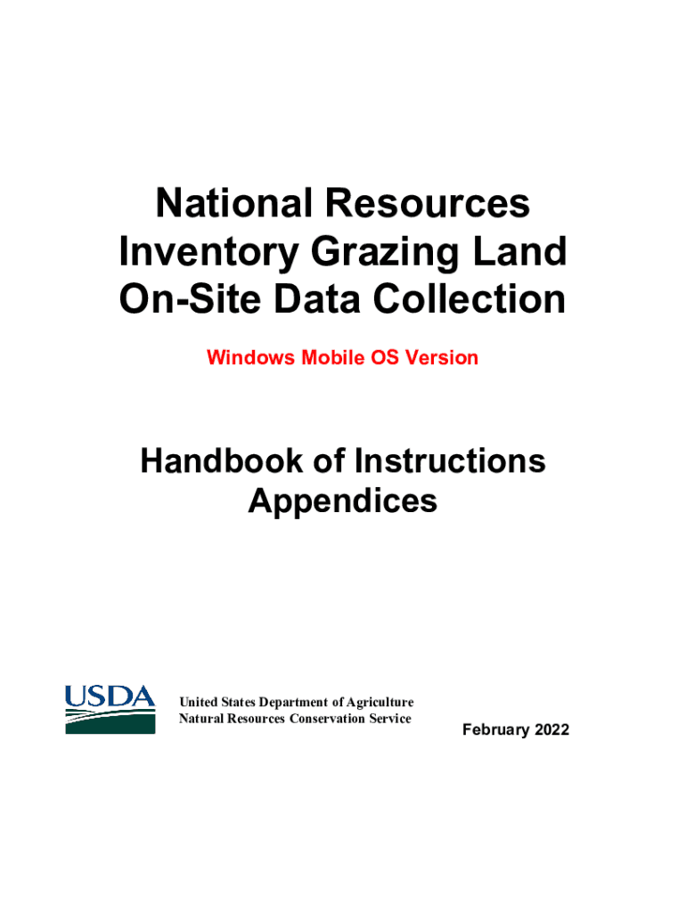 Fillable Online National Resources Inventory Grazing Land On-Site Data ...