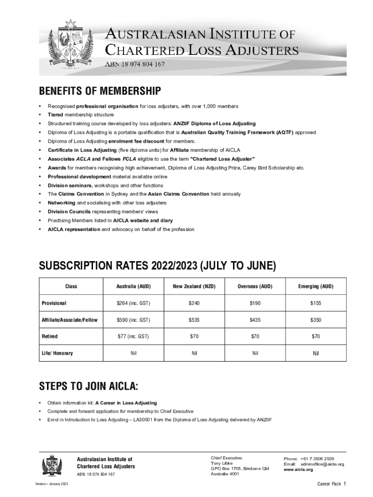 Fillable Online AQF Diploma Of Loss Adjusting Fax Email Print PdfFiller