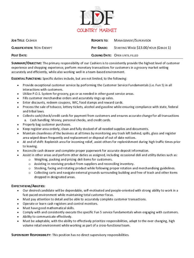 Fillable Online cashier Fax Email Print - pdfFiller