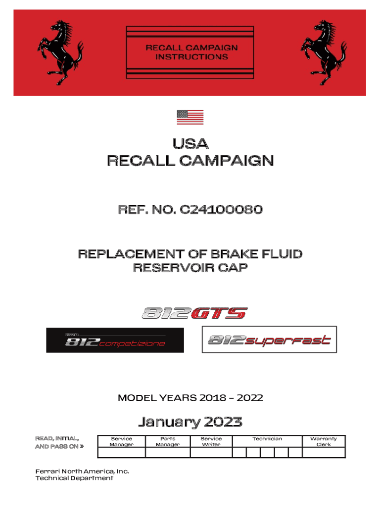 Fillable Online Ford recalls over 1.5 million vehicles to fix brakes ...