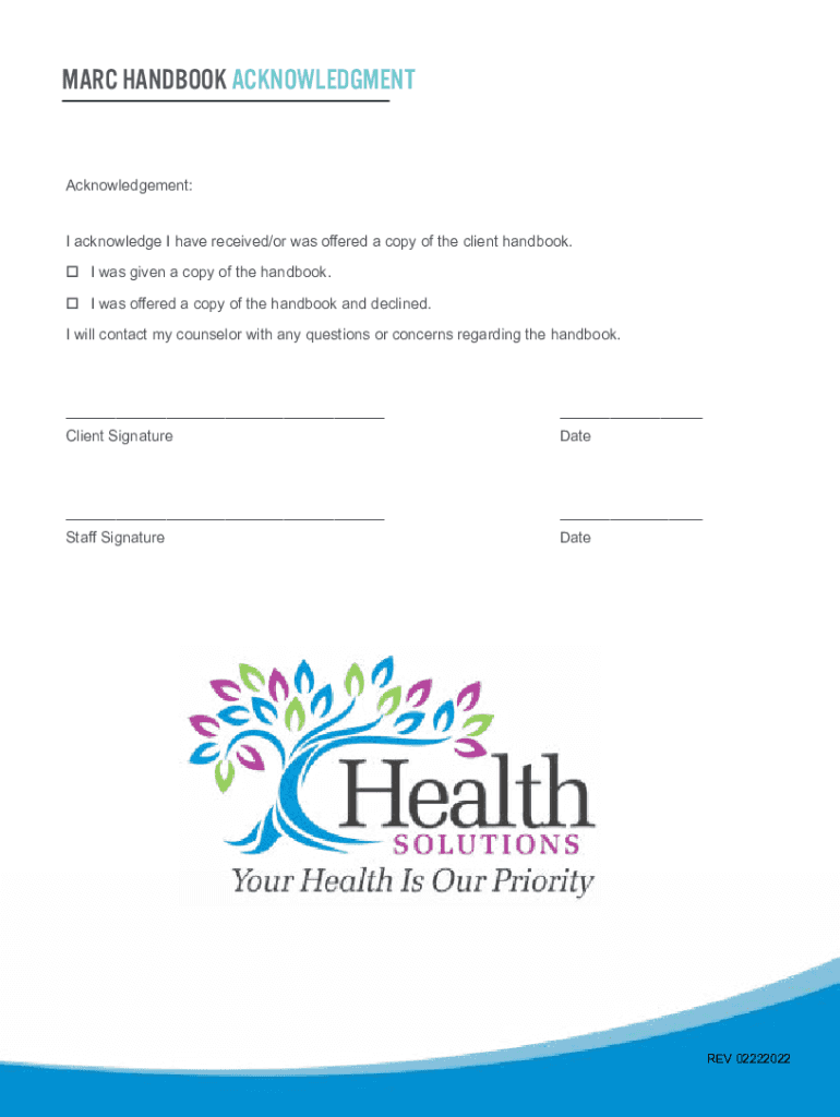 Fillable Online acknowledgment of employee handbook Fax Email Print ...