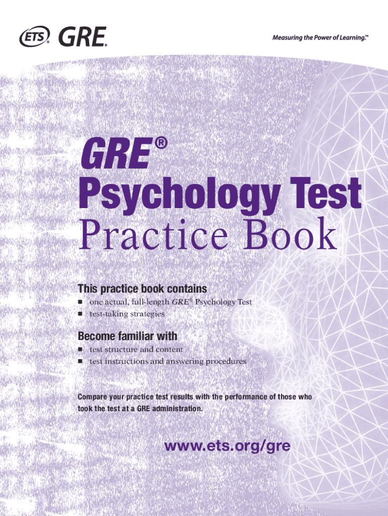 Fillable Online Gre Psychology Test BookFill Out and Use This PDF Fax ...
