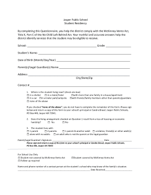 Fillable Online Student Residency Form.docx Fax Email Print - pdfFiller