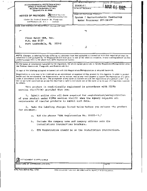 Fillable Online U.S. EPA, Pesticide Product Label, SYSTEM 1 ... Fax ...