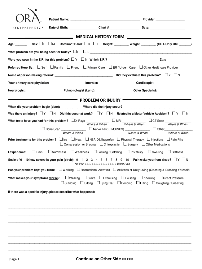 Fillable Online Name: DOB: Chart: Age: Date: Fax Email Print - pdfFiller