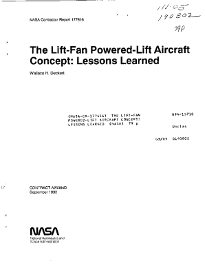 Fillable Online ntrs nasa The Lift-Fan Powered-Lift Aircraft Concept ...