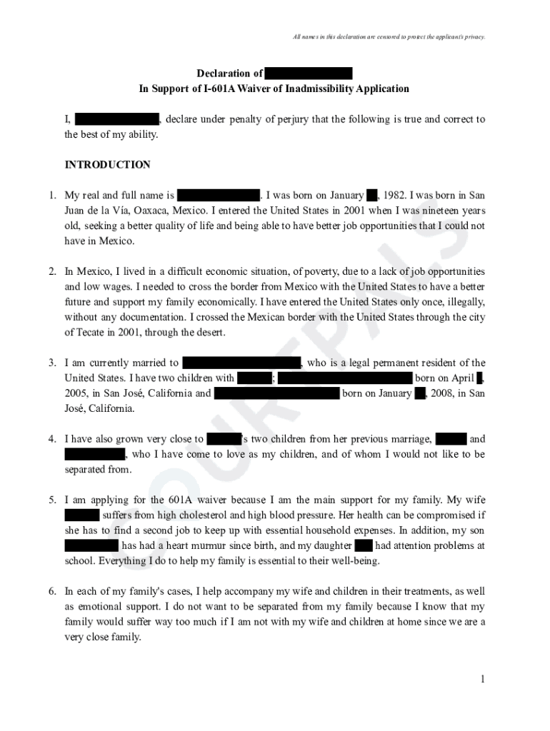 Fillable Online Guide to File a Waiver of Inadmissibility via Form I ...