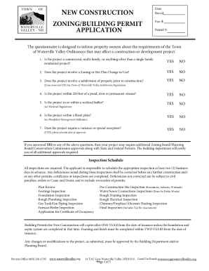 Fillable Online NEW CONSTRUCTION ZONING/BUILDING PERMIT ... Fax Email ...