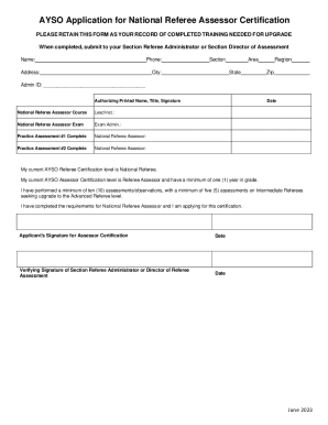Fillable Online Referee and Referee Instructor Forms Fax Email Print ...