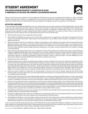 Fillable Online Parent and Student Agreement and Acknowledgement Form ...