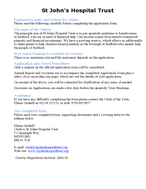 Fillable Online GRANT APPLICATION Form Fax Email Print - pdfFiller