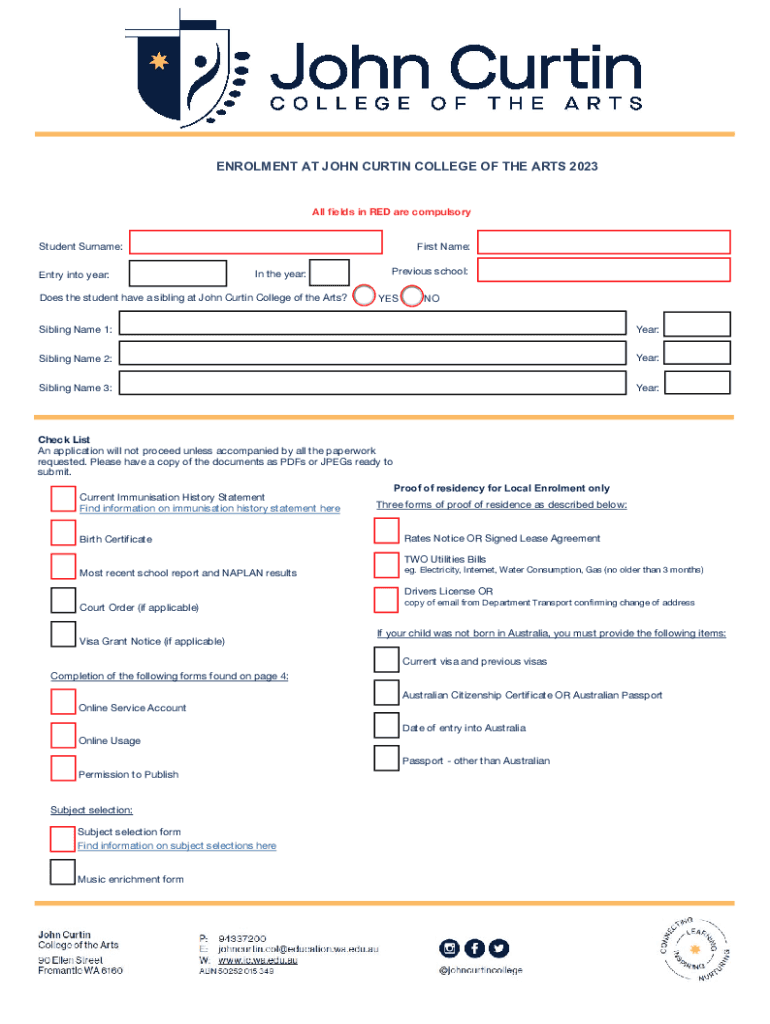 Fillable Online Enrolment-form.pdf Fax Email Print - pdfFiller