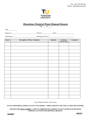 Fillable Online Waste Classification Request Fax Email Print - pdfFiller