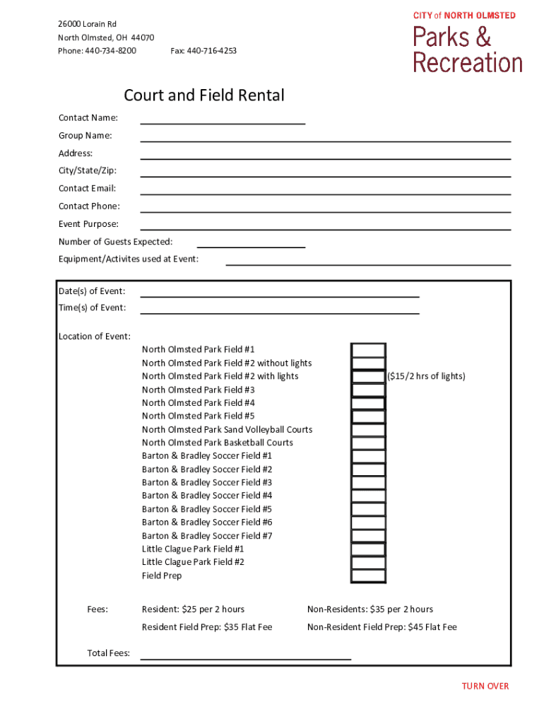 Fillable Online North Olmsted Rec Center - Services - Pike13 Fax Email Print - pdfFiller