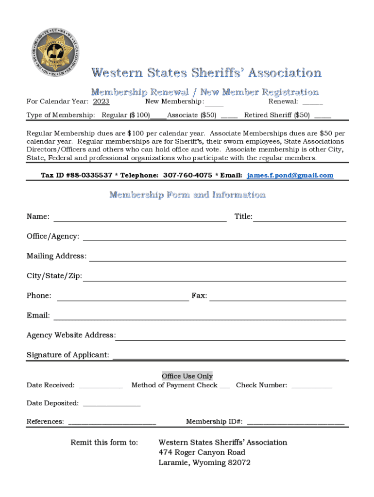 Fillable Online 2023 WSSA Membership Form (1).docx Fax Email Print ...