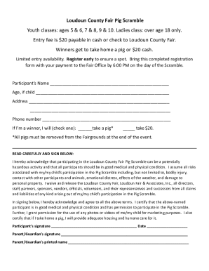 Fillable Online Pig Scramble Registration Form.docx Fax Email Print ...