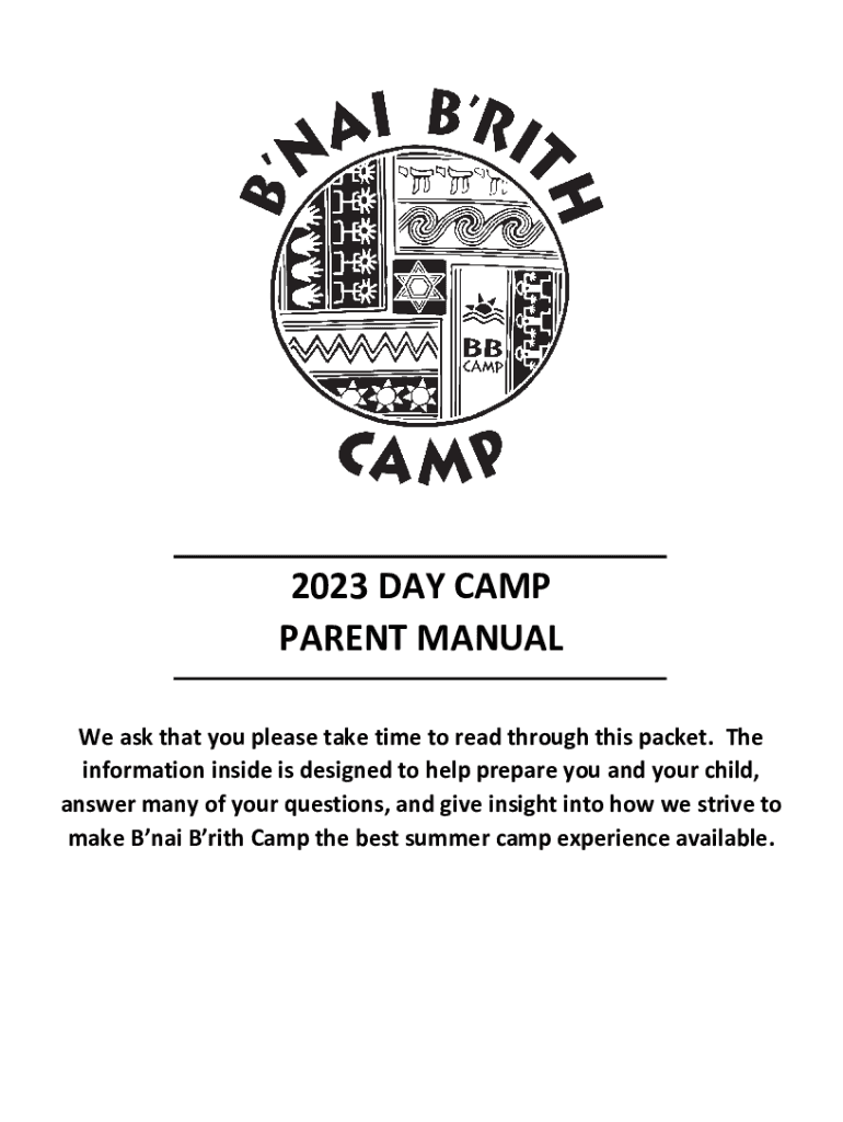 Fillable Online 2023 KINDER CAMP PARENT PACKET & ENROLLMENT FORMS Fax ...