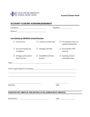 Fillable Online Account Closure Form.docx Fax Email Print - pdfFiller